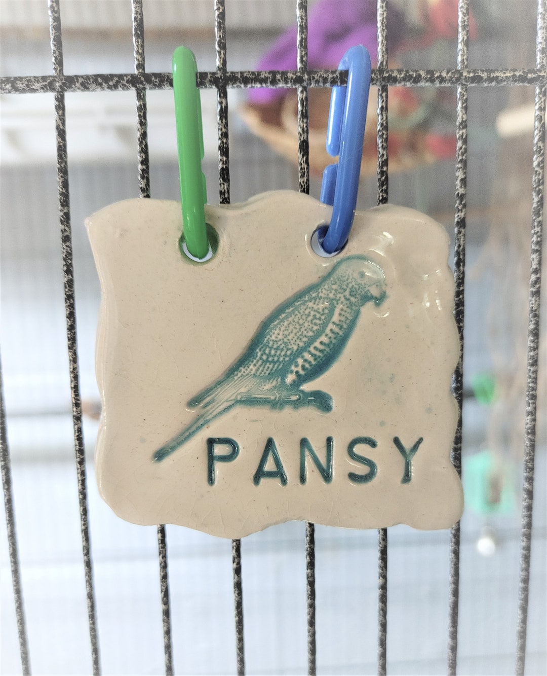 Personalized Parakeet Cage Name Plate, Tags or Ornaments - Etsy