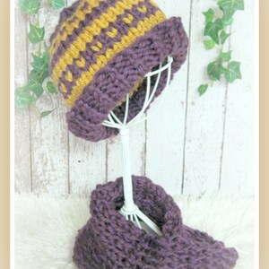 School or Team Colors Hat and Mobius for Child and Adult Knitting ...