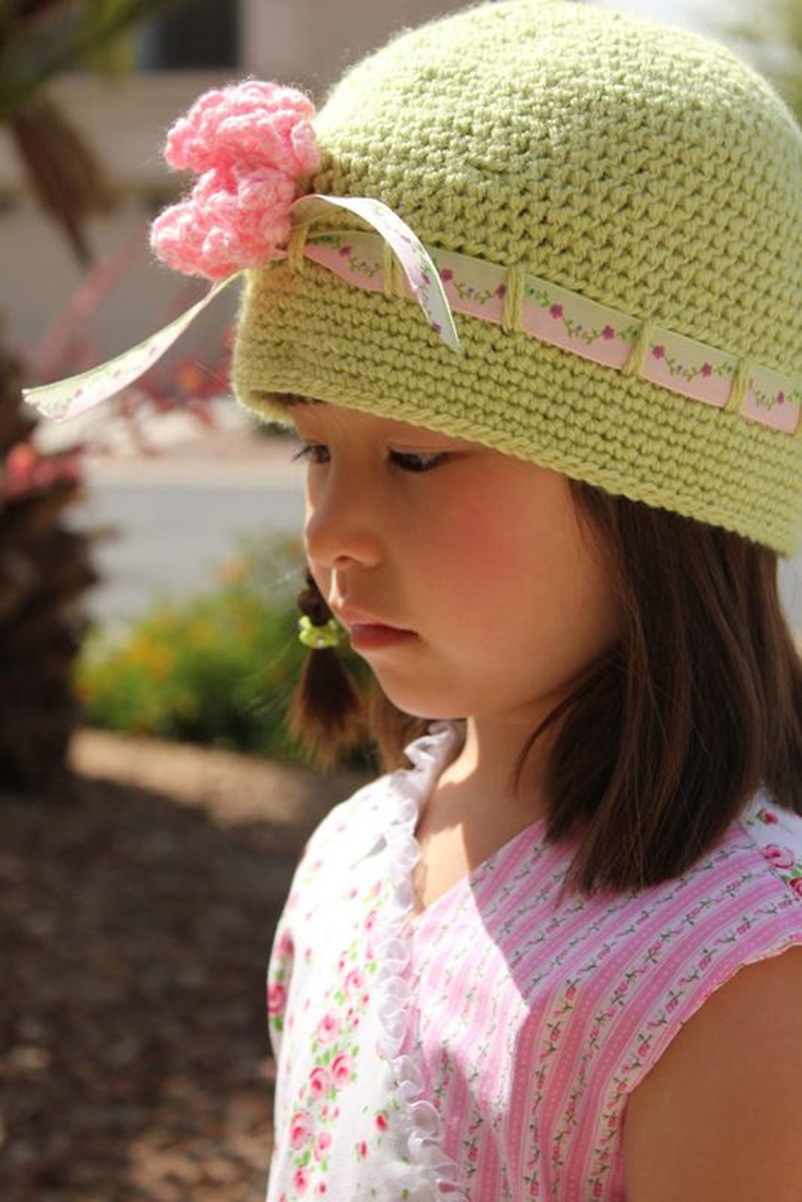 Crochet Pattern Little Girl's Hat and Bag Child 3-10 - Etsy