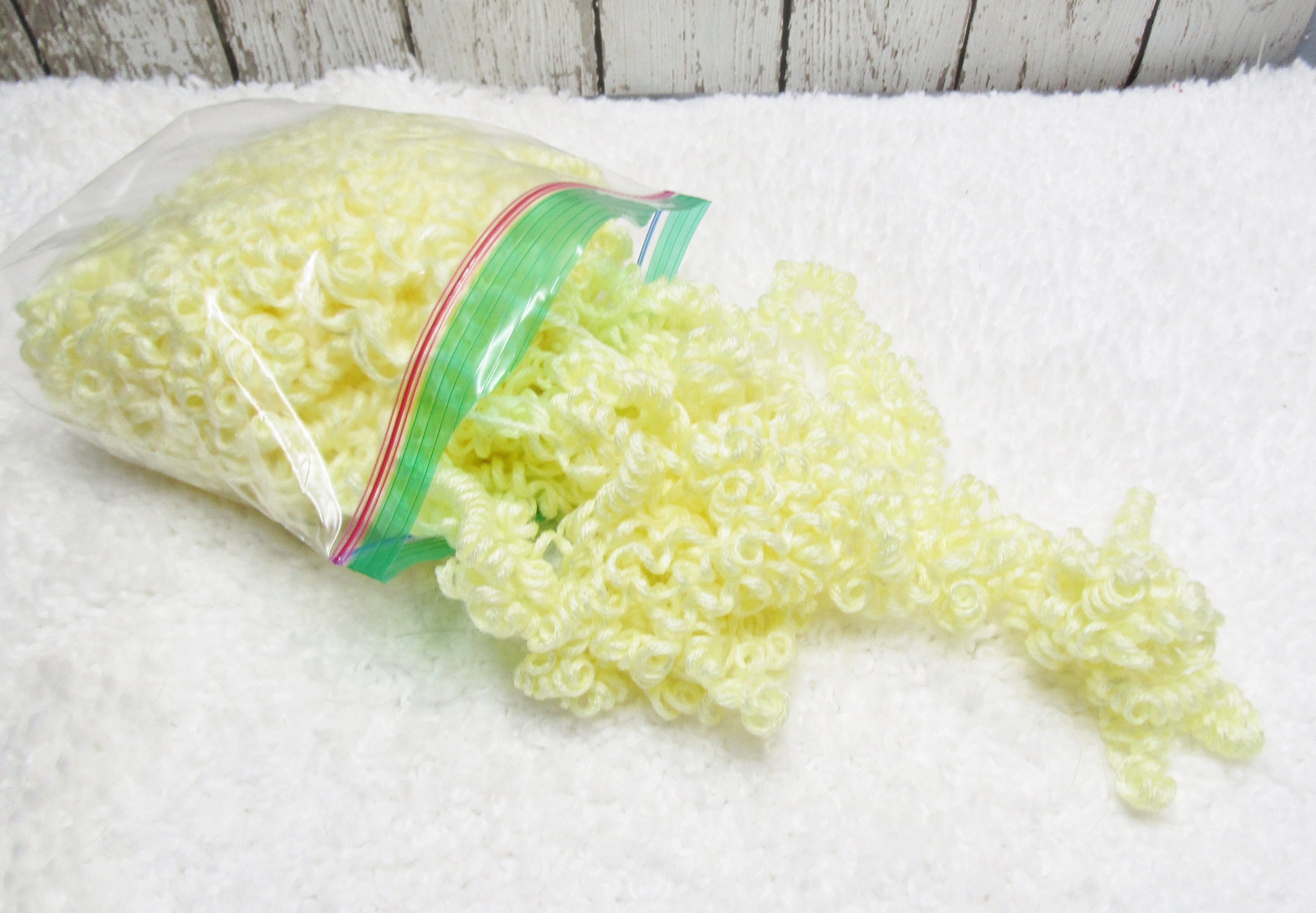 Pale Yellow Curly Yarn Hair for Your Handmade Dolls and Crafts | Etsy