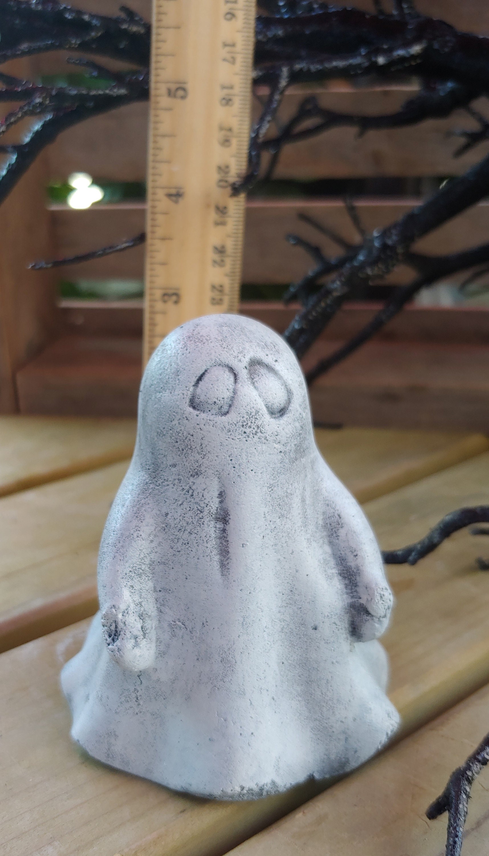 One Concrete Ghost Cement Figurine Cement Ghost Concrete | Etsy