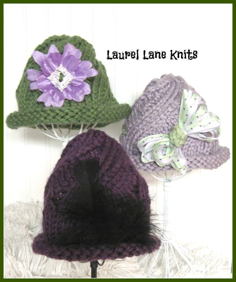 Swirl Cloche Flapper Bucket Hat in Bulky Yarn Knitting Pattern - Etsy