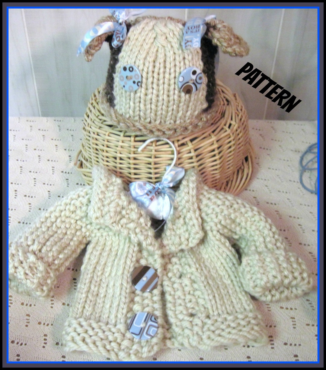 Puppy Dog Hat and Coat Infant Knitted Pattern - Etsy