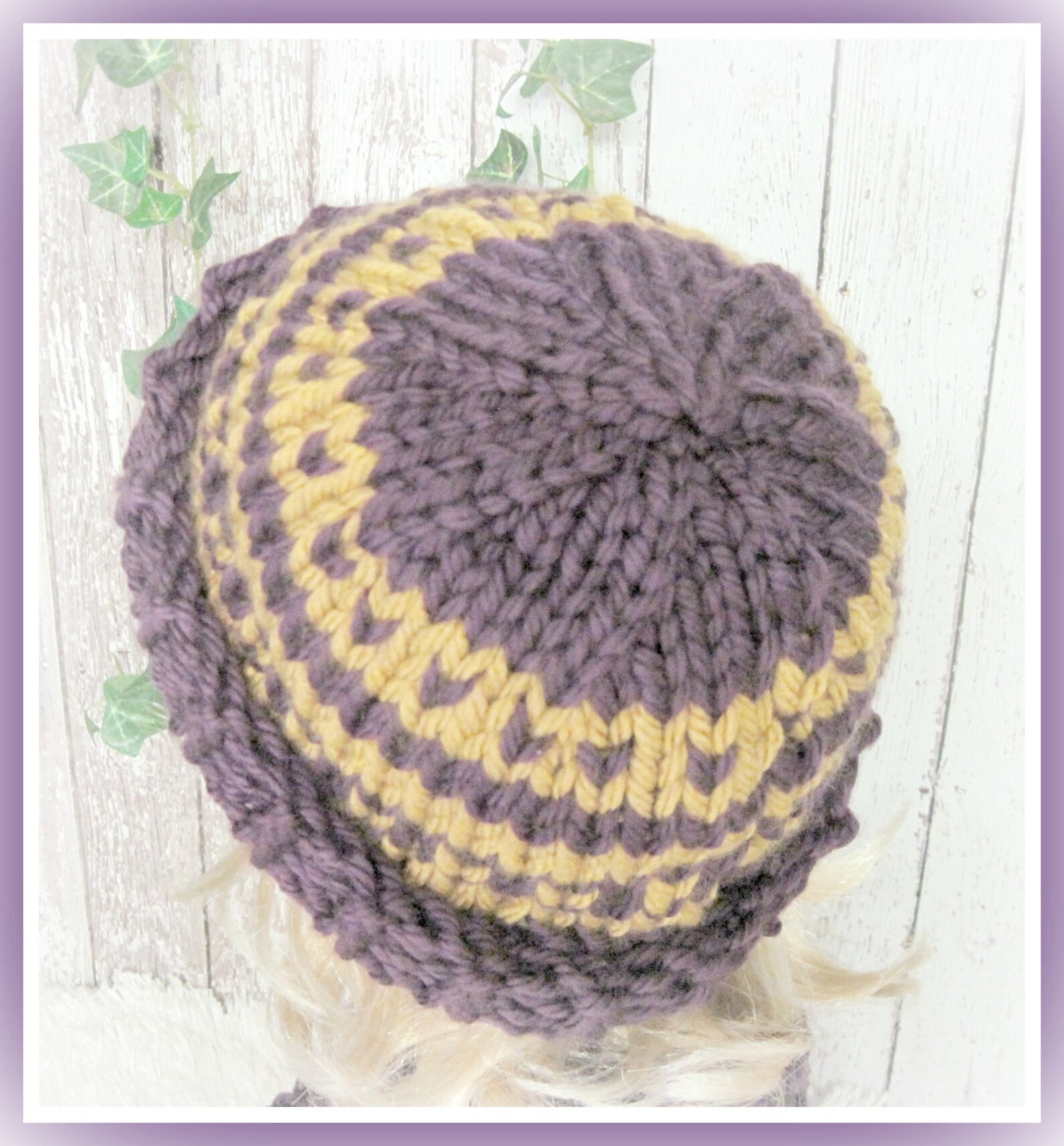 School or Team Colors Hat and Mobius for Child and Adult Knitting ...