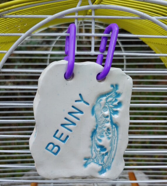 Personalized Cockatiel or Cockatoo Cage Name Plate Tags or | Etsy