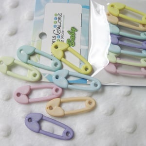 Diaper Pin Buttons Galore Novelty Buttons 7 Items - Etsy