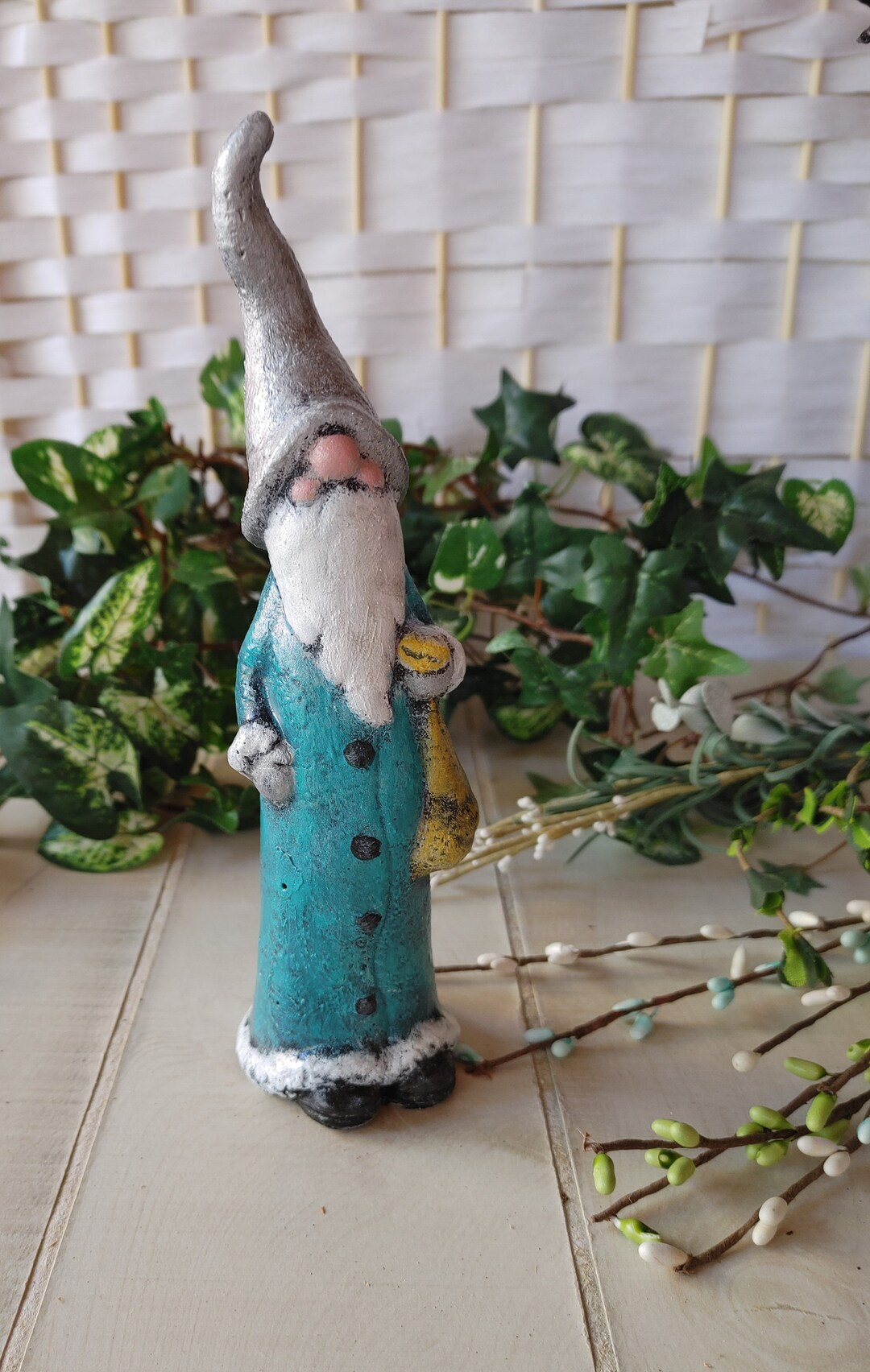 Cement Nisse Tomte, Concrete Figurine, Concrete Gnome Nisse Tomte ...