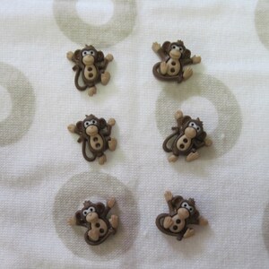 Sew Cute Monkeys Buttons Six to a Set - Etsy