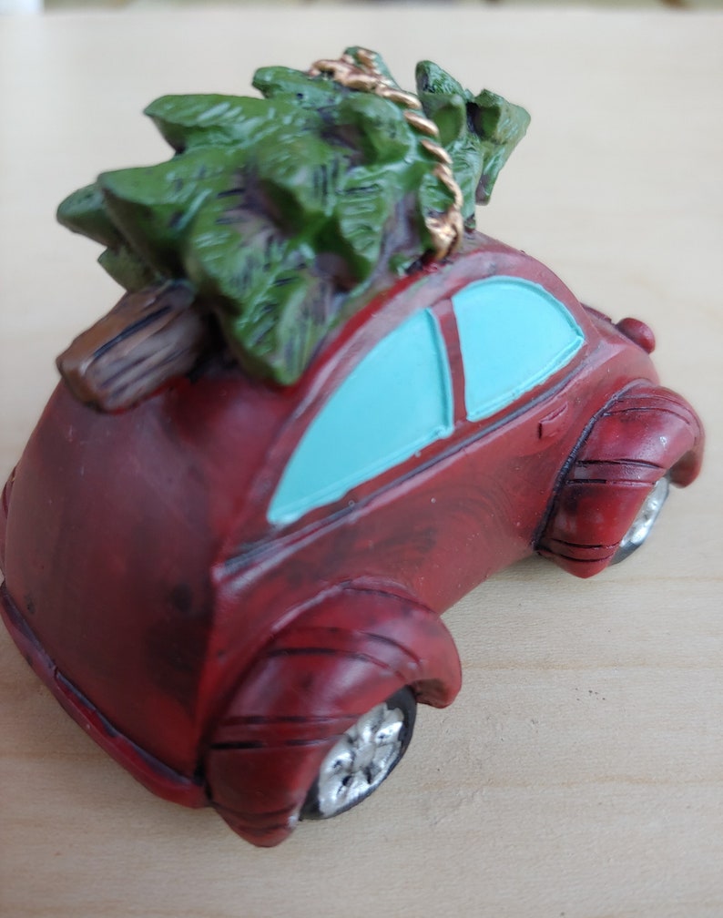 Miniature 'bringing Home the Christmas Tree' Car 2-1/2" L X 2" H - Etsy