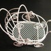 Un-decorated White Wire Mini Carriage Stroller for Baby Showers ...
