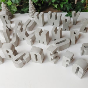 2" Raw Concrete Letter: DIY Paintable Cement Letters - Etsy