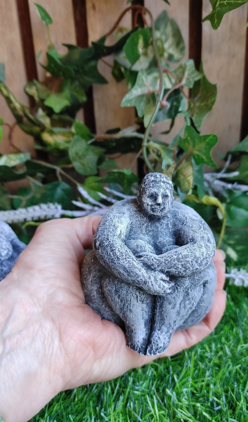Abstract Concrete Lady Figurine: Eclectic Garden Art, Two Poses - Etsy