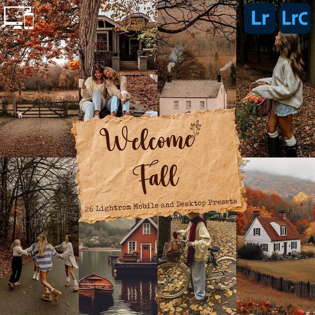 Fall Lightroom Presets, Moody Autumn Filters, Boho Warm Tones (mobile ...