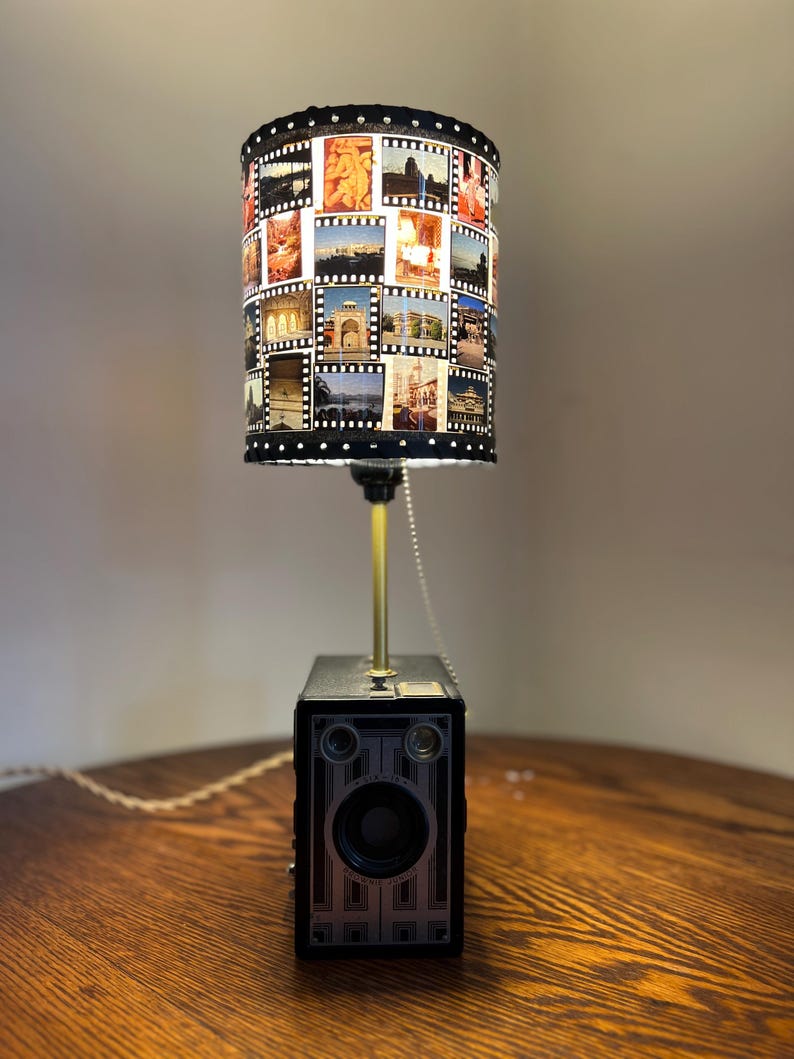 Vintage Camera Lamp With Kodachrome Slide Shade - Etsy
