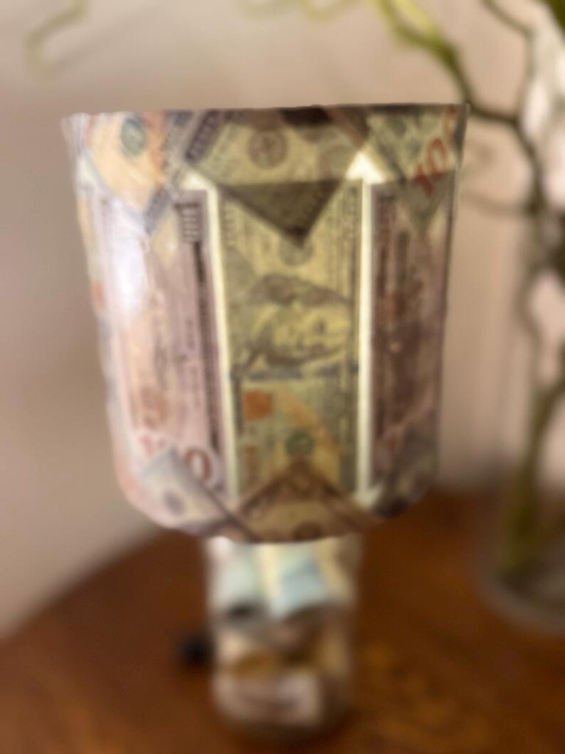 Hundred Dollar Bill Lamp. Handmade, Up-cycled. - Etsy