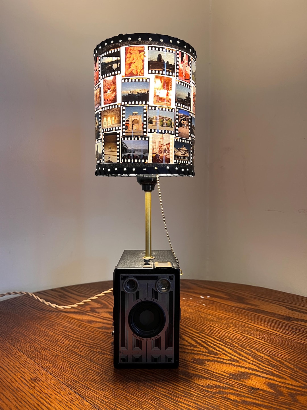 Vintage Camera Lamp With Kodachrome Slide Shade - Etsy
