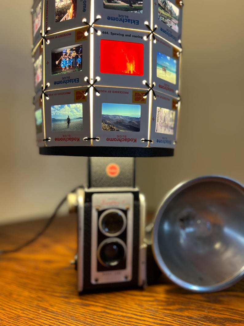 Vintage Camera Lamp With Kodachrome Slide Shade - Etsy