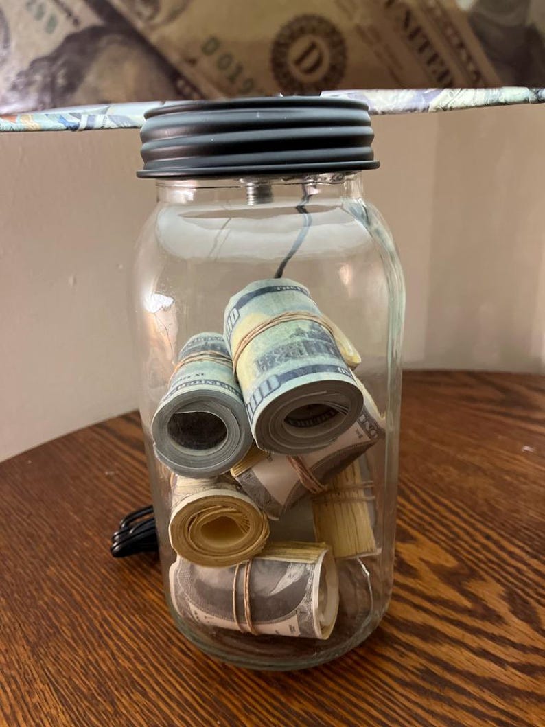 Hundred Dollar Bill Lamp. Handmade, Up-cycled. - Etsy
