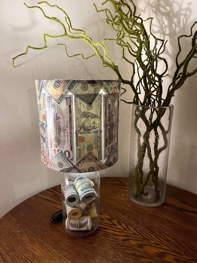 Unique Dollar Bill Lamp. - Etsy