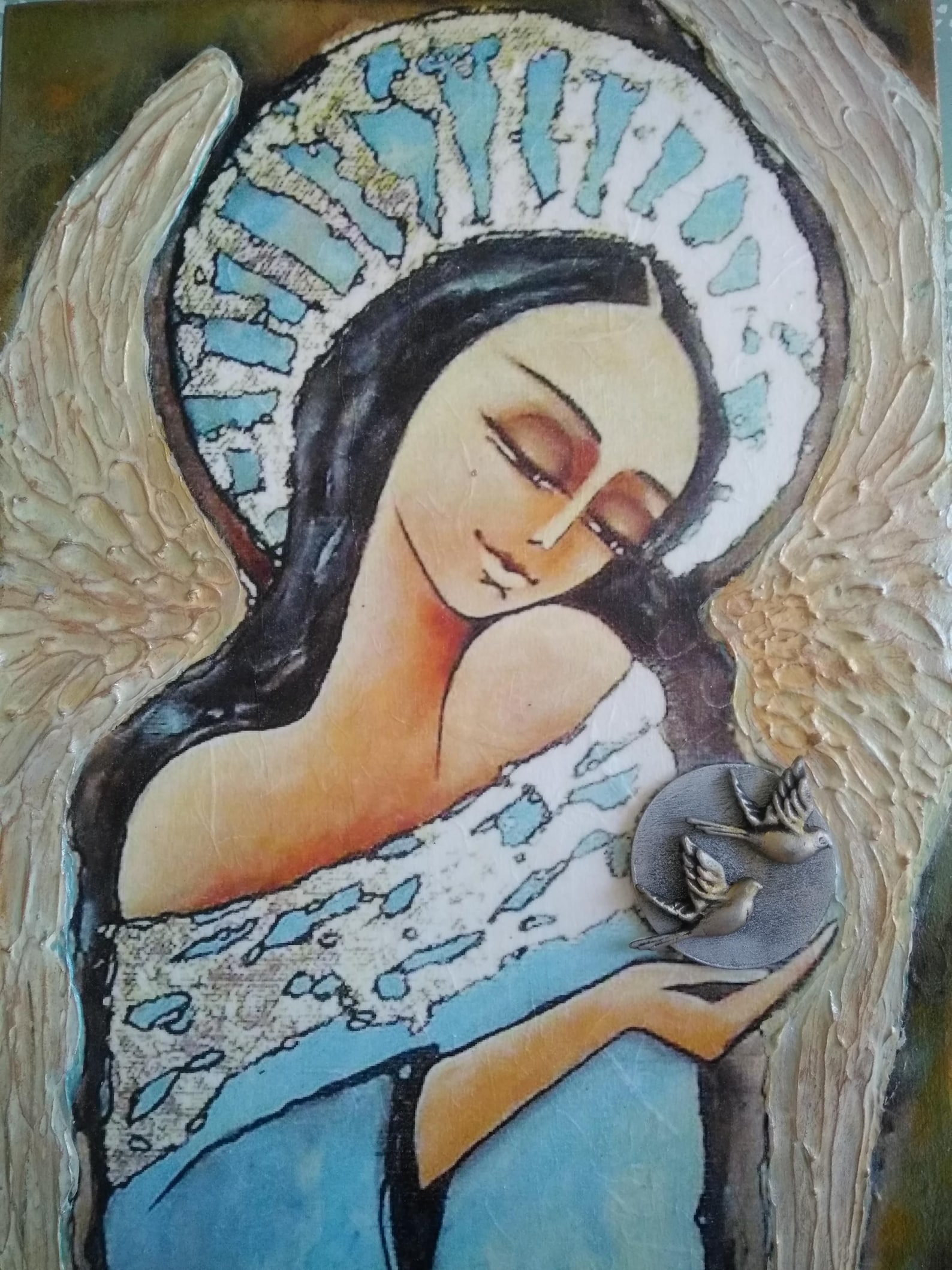 A4-A3 Rice Paper for Decoupage Angel , Decorative Paper Arabeska ...