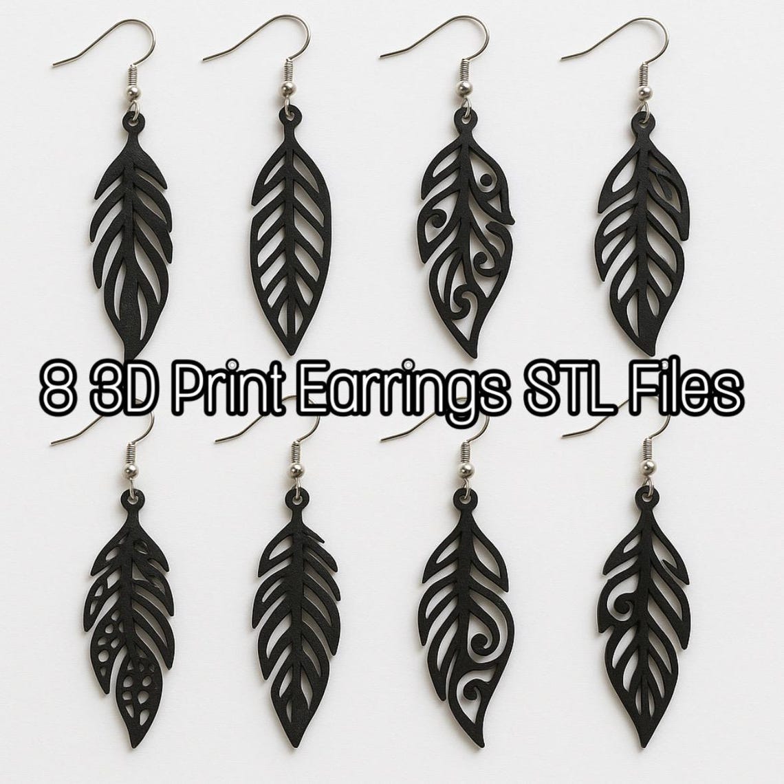 8 Earring STL Files, 3D Printing Models, Dangle Earring STL Files, 3D ...