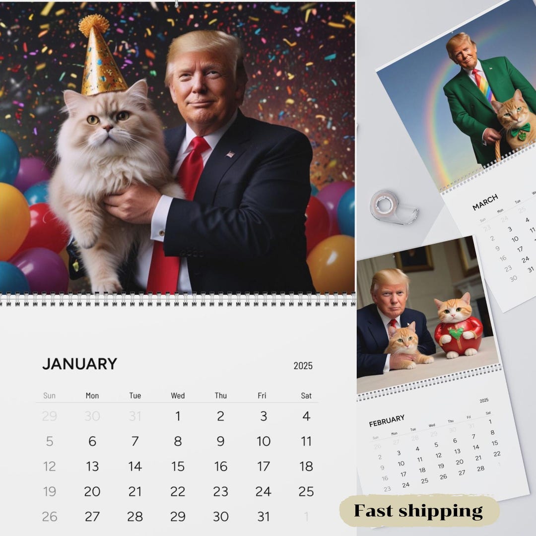 The Trump Cats 2025 Calendar ,funny Cat-themed Trump Calendar ,perfect ...
