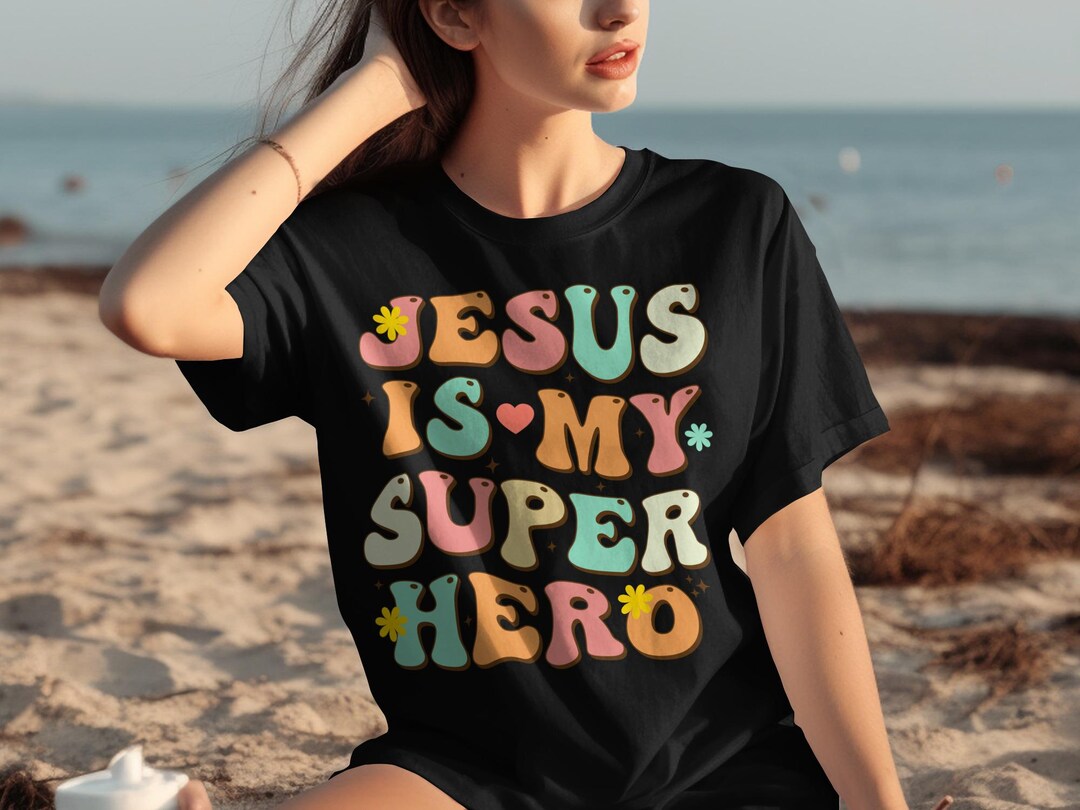 Retro Christian T-shirt, Jesus is My Superhero, Faith Tee - Etsy