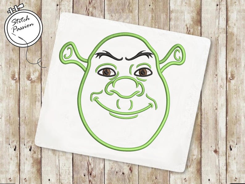 Shrek Applique, Instant Download - Etsy