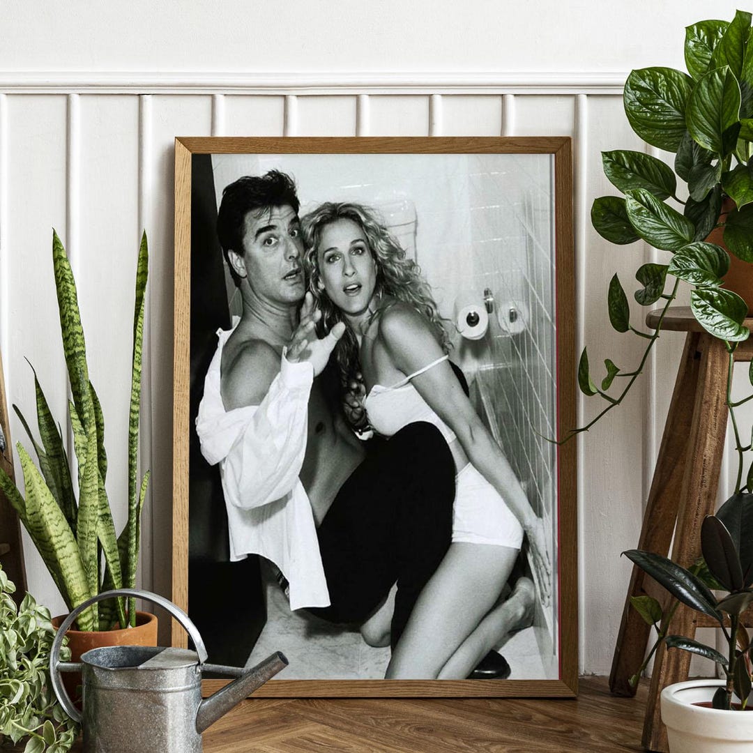 Carrie and Mr Big Poster, Black and White Print Poster, SATC Prints ...