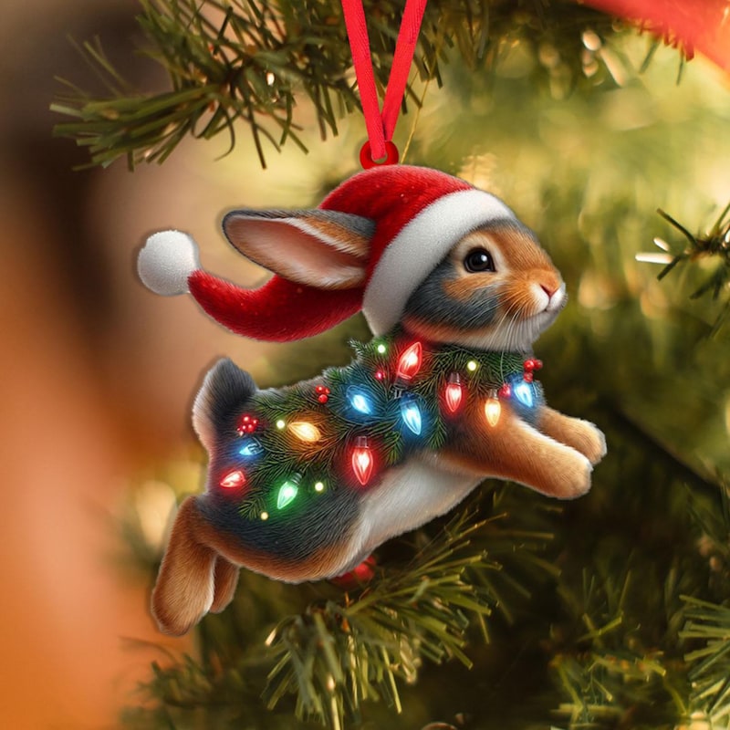 Rabbit Ornament - Etsy