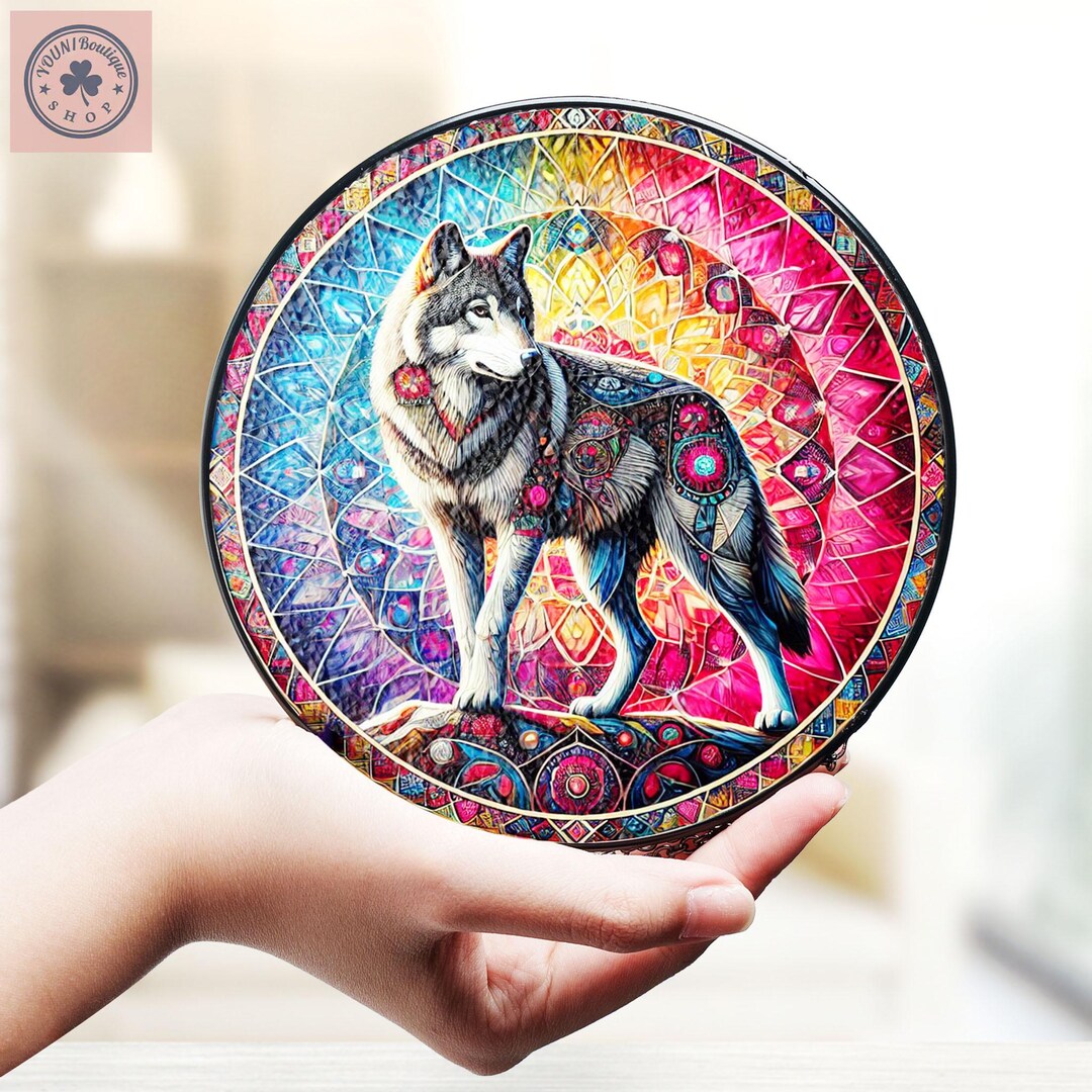 Wolf Stained Glass, Wolves, Animal Lovers, Window Art, Nature ...