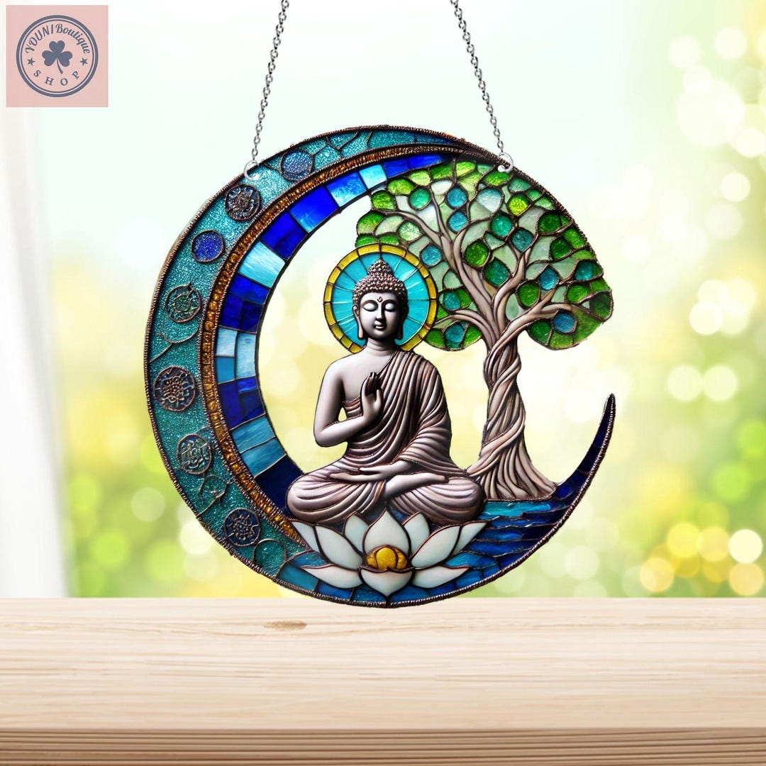 Buddha Acrylic Window Hanging, Buddha Window Decor, Home Deocr, Gift ...