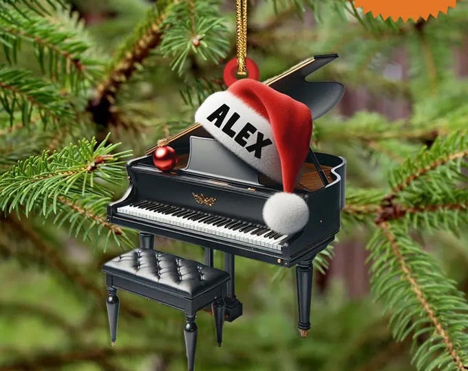 Piano Keys Ornament Personalized 3 Sizes Available See Description - Etsy