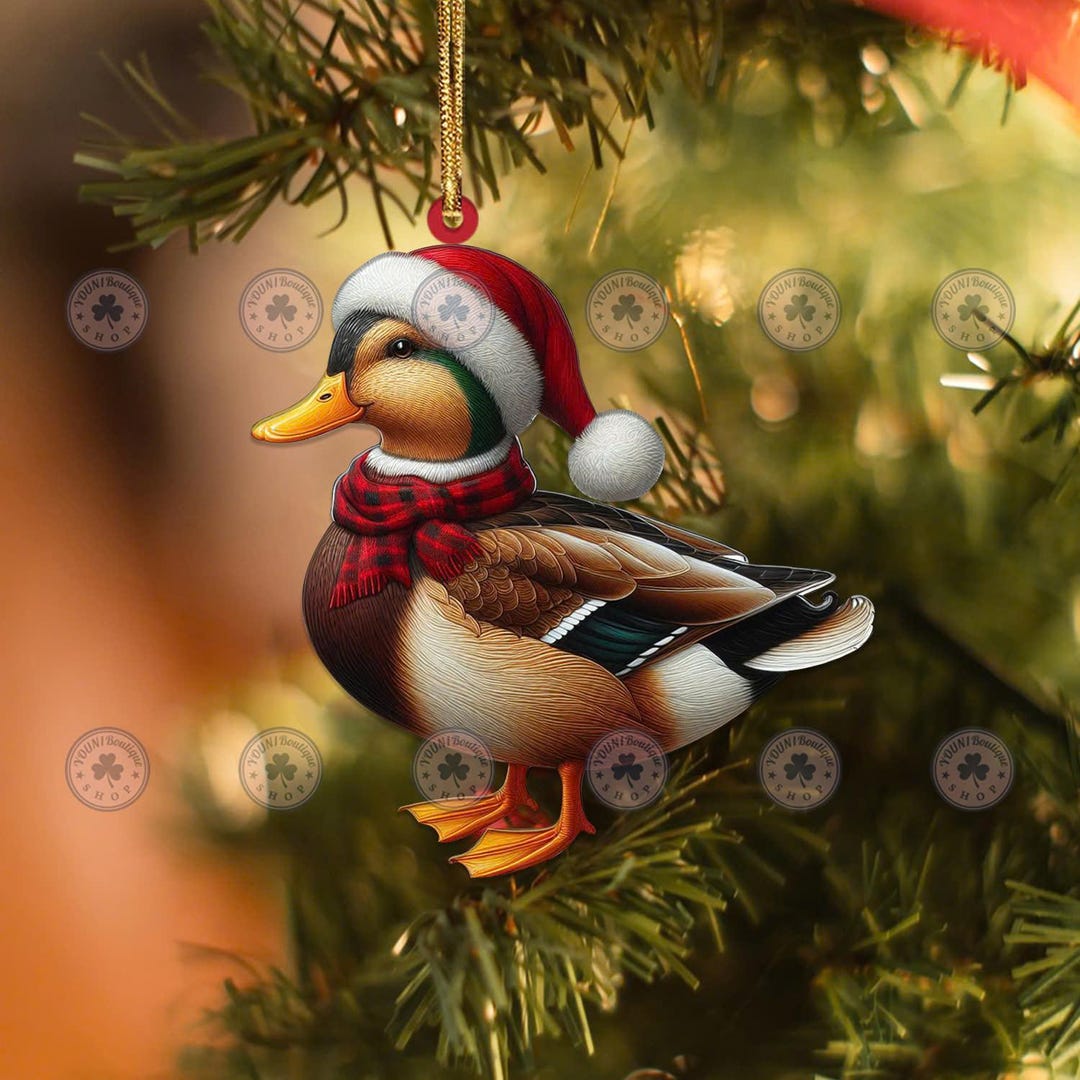 Personalized Duck Christmas Ornaments, Duck Christmas Tree Decor ...