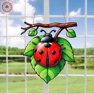 Ladybug Acrylic Window Hanging, Ladybug Window Decor, Home Decor Gift ...