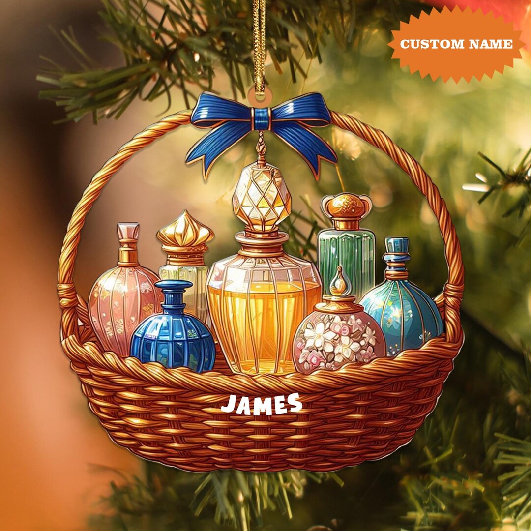 Personalized Perfume Ornament, Perfume Ornament Decor, Christmas ...