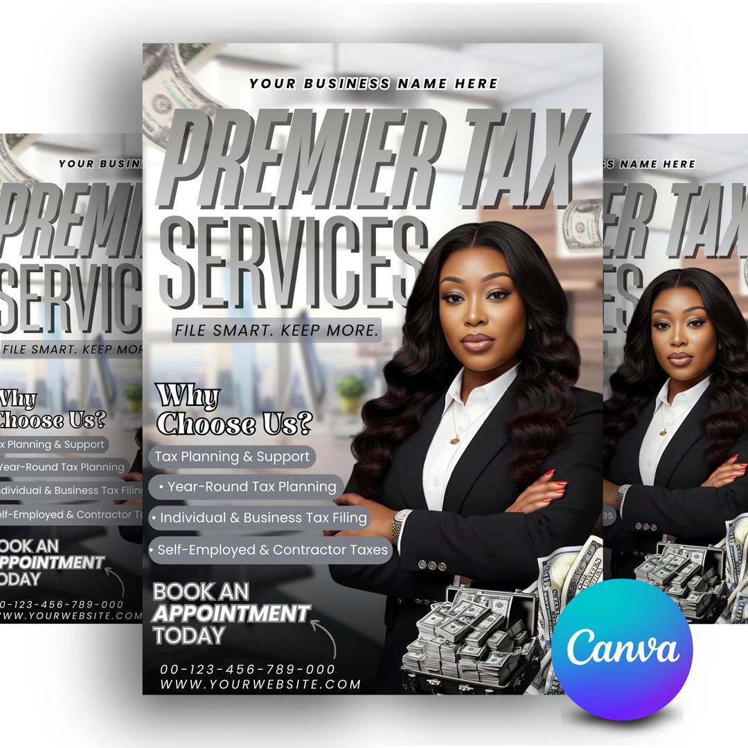 Tax Services Flyer Template | Customizable Business Flyer (instant ...