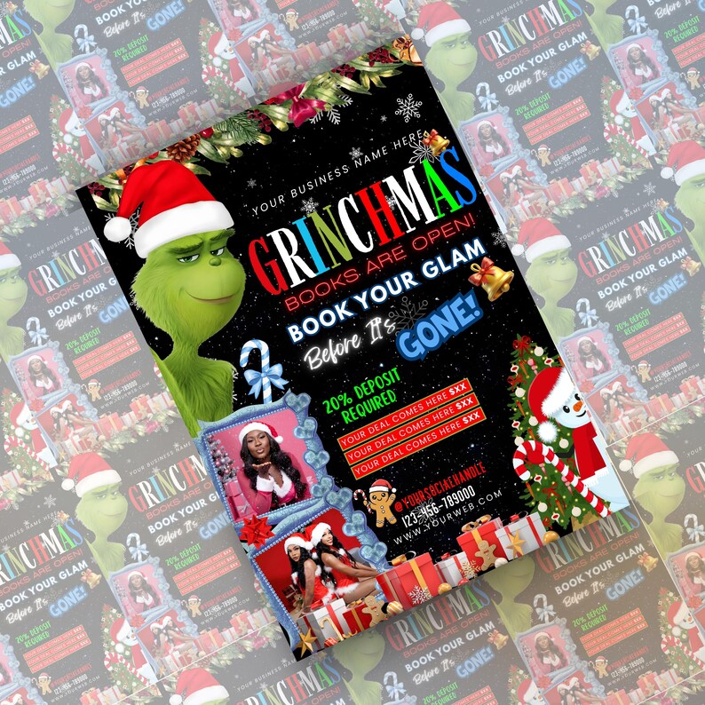 Christmas Marketing Flyer Template | Holiday Event, Salon, Spa (canva ...