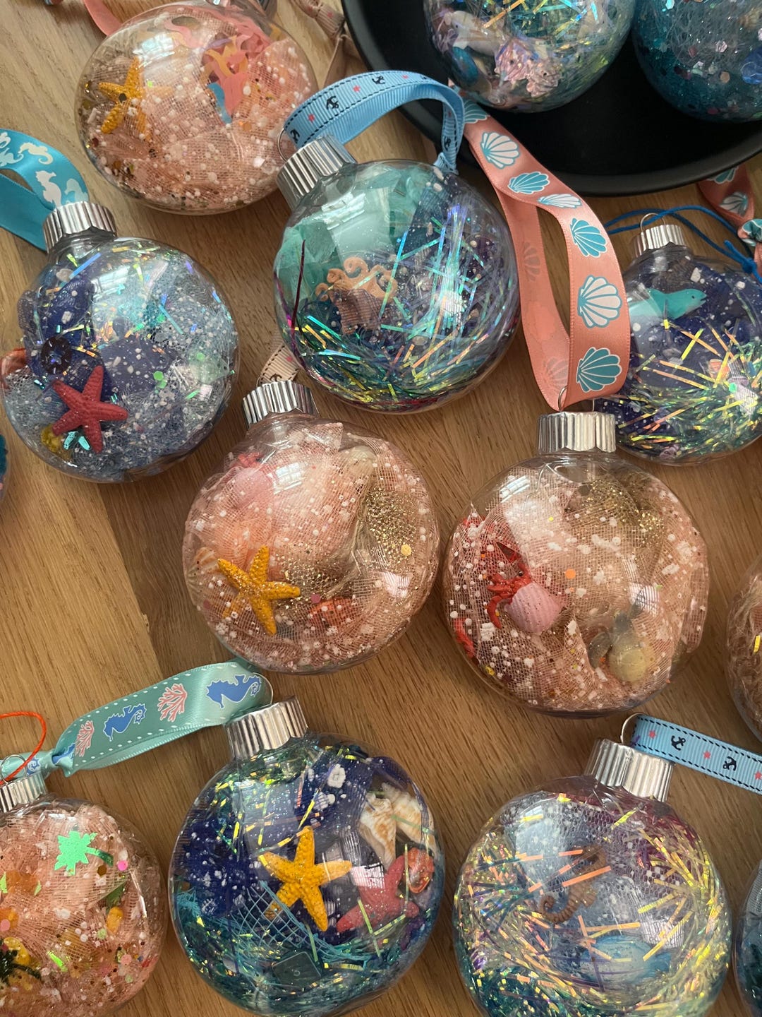 Set of 6 Shatterproof Coastal Theme Christmas Ornaments. - Etsy