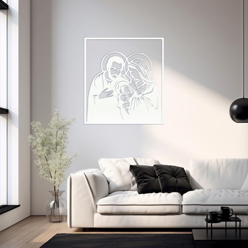 Metal Holy Family Wall Art | Elegant Religious Decor for Home | Sacred ...