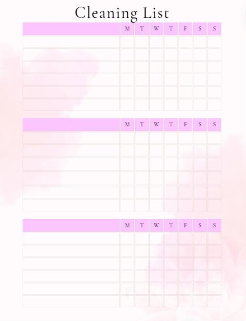 Weekly Daily Cleaning Checklist / Editable & Printable / Pastel Rainbow ...