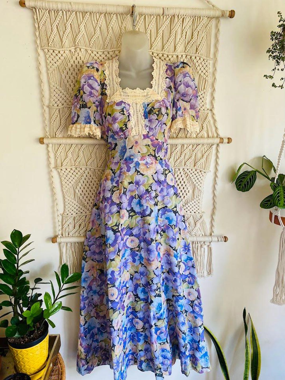 Foxy Lady San Francisco Pansy Maxi Dress - Etsy