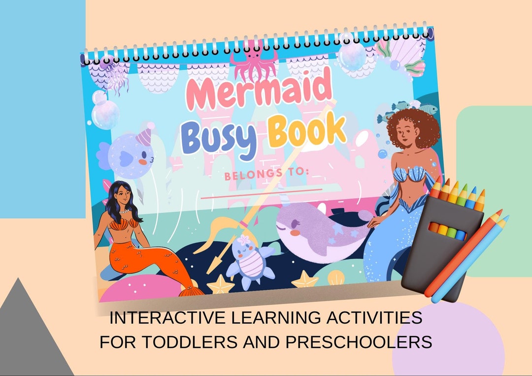 Busy Book mermaid Theme I Interactive Learning Activities for Toddlers ...