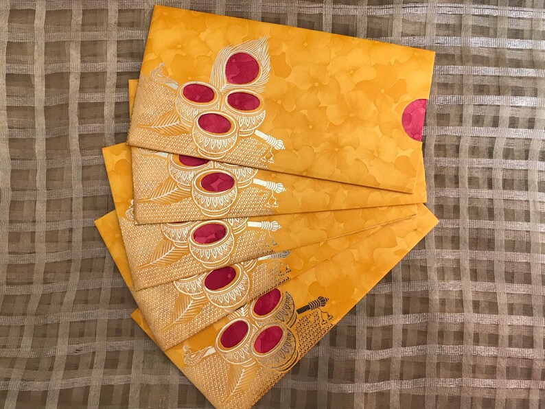 Very Thick Cardstock Pack of 5 Cash Envelopes, Wedding Cash Envelope ...