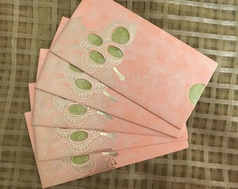 Very Thick Cardstock Pack of 5 Cash Envelopes, Wedding Cash Envelope ...
