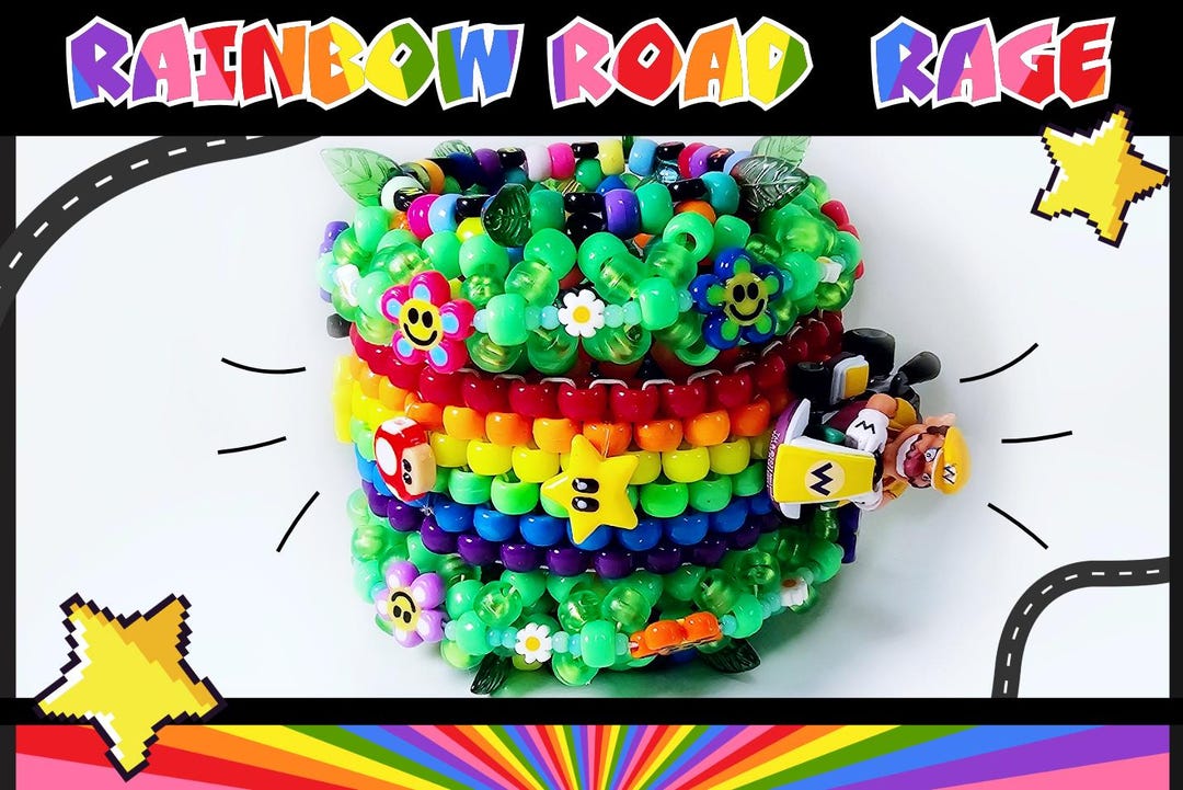 RAINBOW ROAD RAGE: Giant Rotating Kandi Cuff Festiebestie Basshead ...