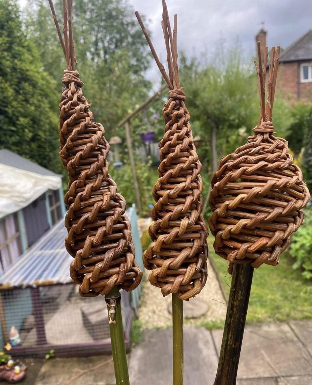 Handmade Willow Plant Stake Toppers, Set of 3 - Etsy