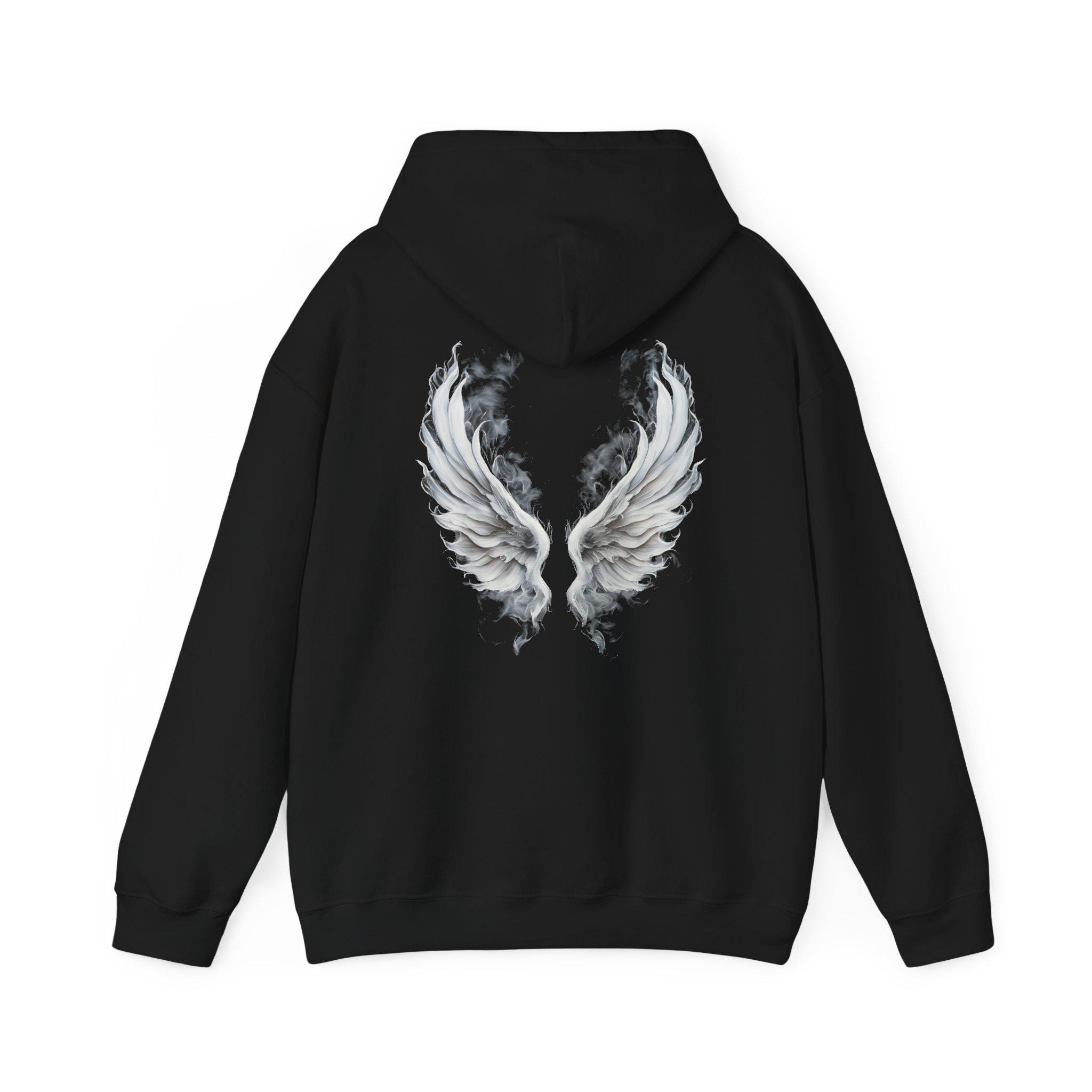 Angel Wings Hoodie, Angelic Aesthetic Sweatshirt, Hoodie Angel Wings ...