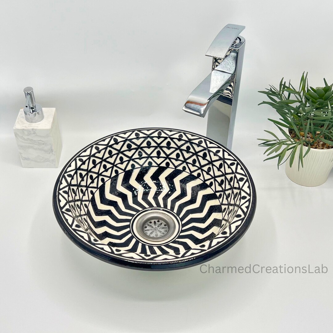 Handmade Ceramic Bathroom Vessel Sink Rustic Farmhouse Elegance ...