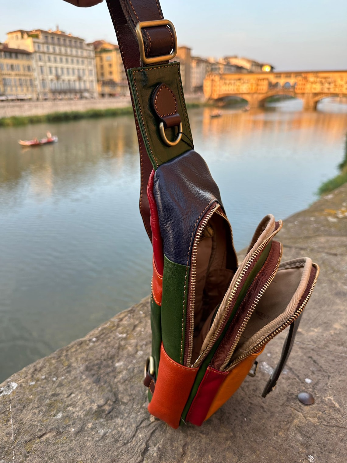 Italian Genuine Leather Unisex Slingbag Made in Italy Florence - Etsy